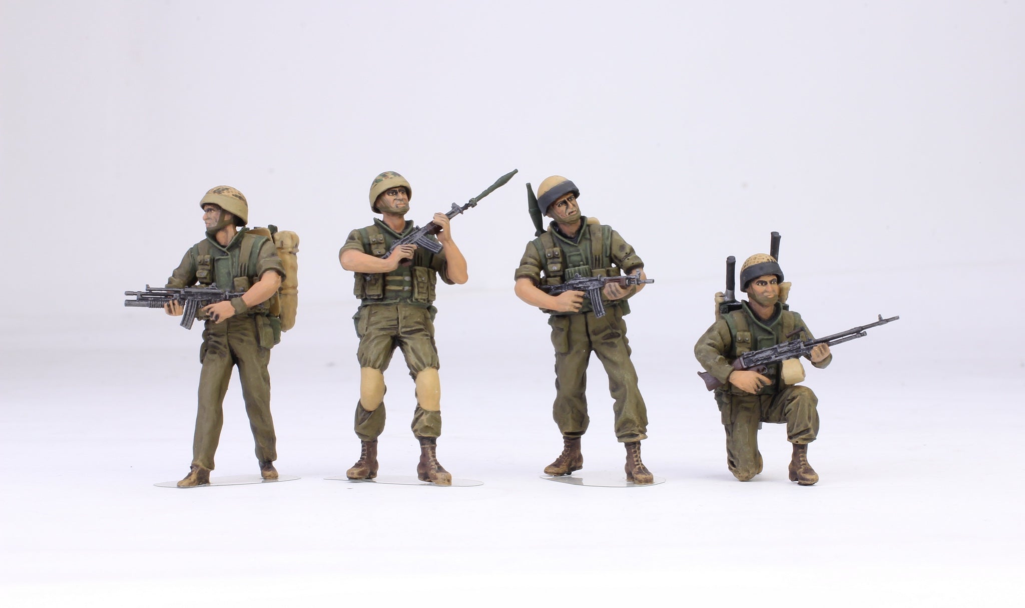 Israeli IDF Paratroops (04 figures), 1/35 Scaled Ratio, Modern War ...