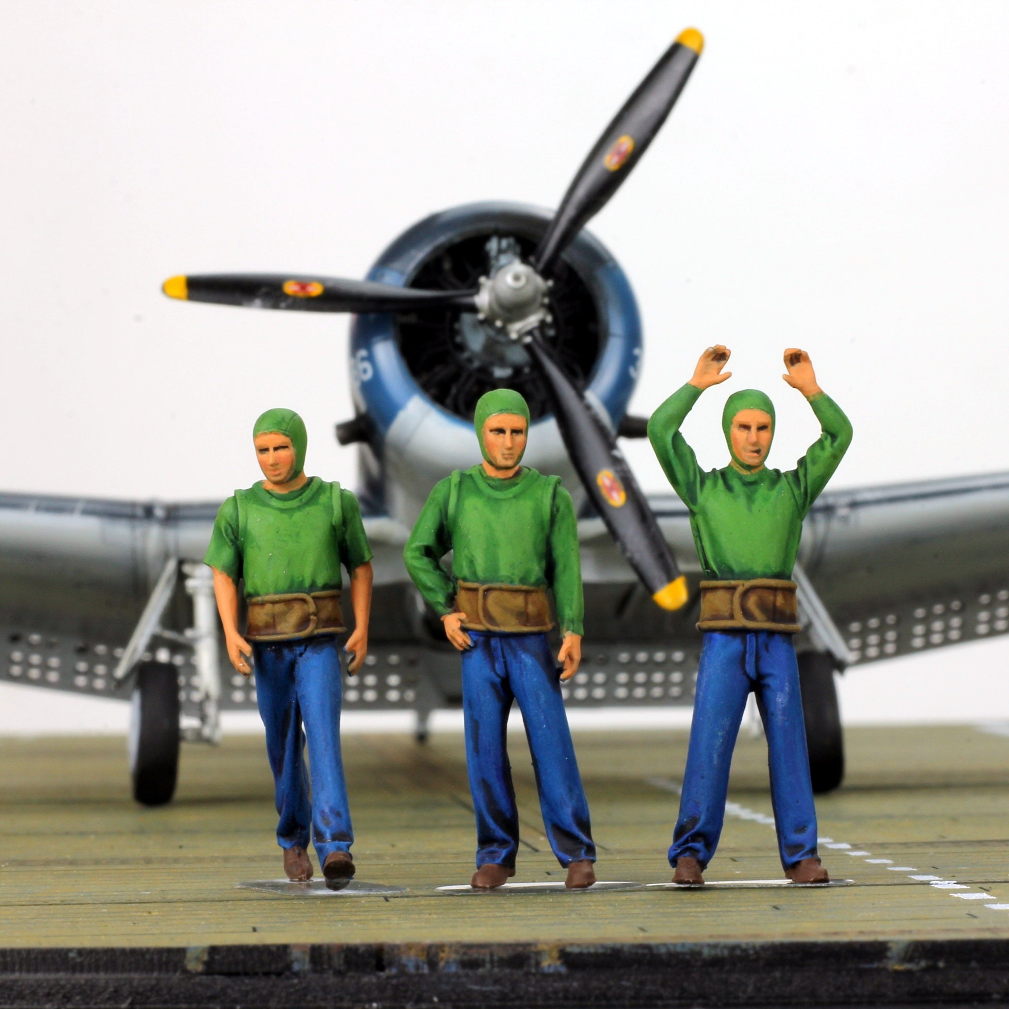 Pro-Painted Set 03 US Navy Green Crews, 1:48 Scale Ratio, WW2 ...