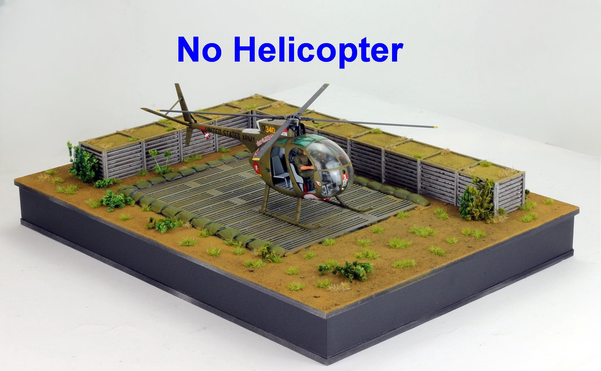Pro-Built 1/35 OH-6A Cayuse Helicopter Airfield Base, Vietnam war ...