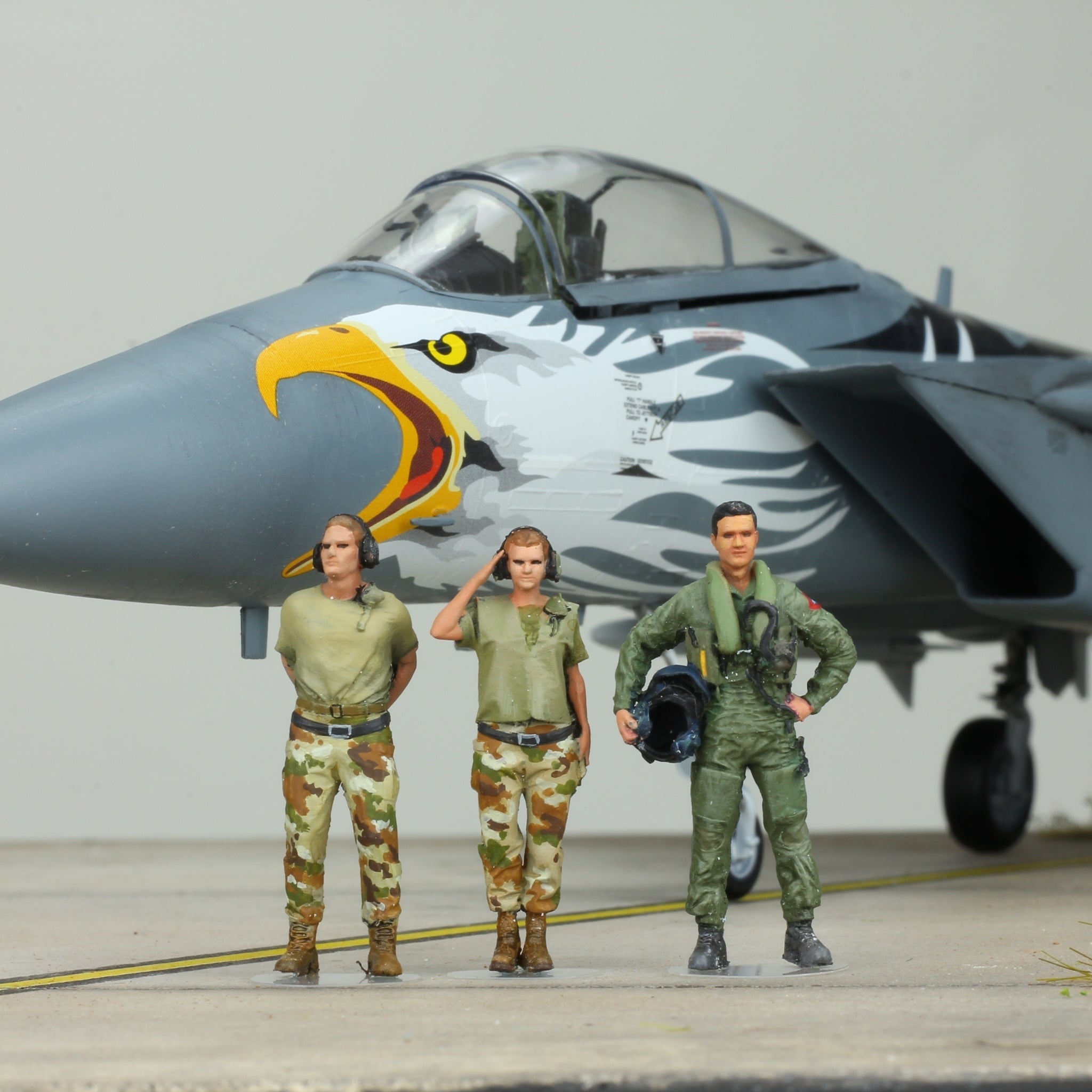 ProPainted Set 03 Pro-Painted 1:48 Modern USAF Fighter Pilot & Crews ...