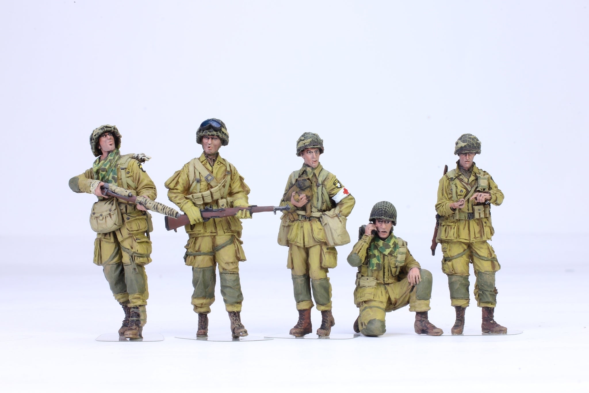Set A : Pro-Painted 101st Airborne Division, Normandy 1944 WW2 (05 fig ...