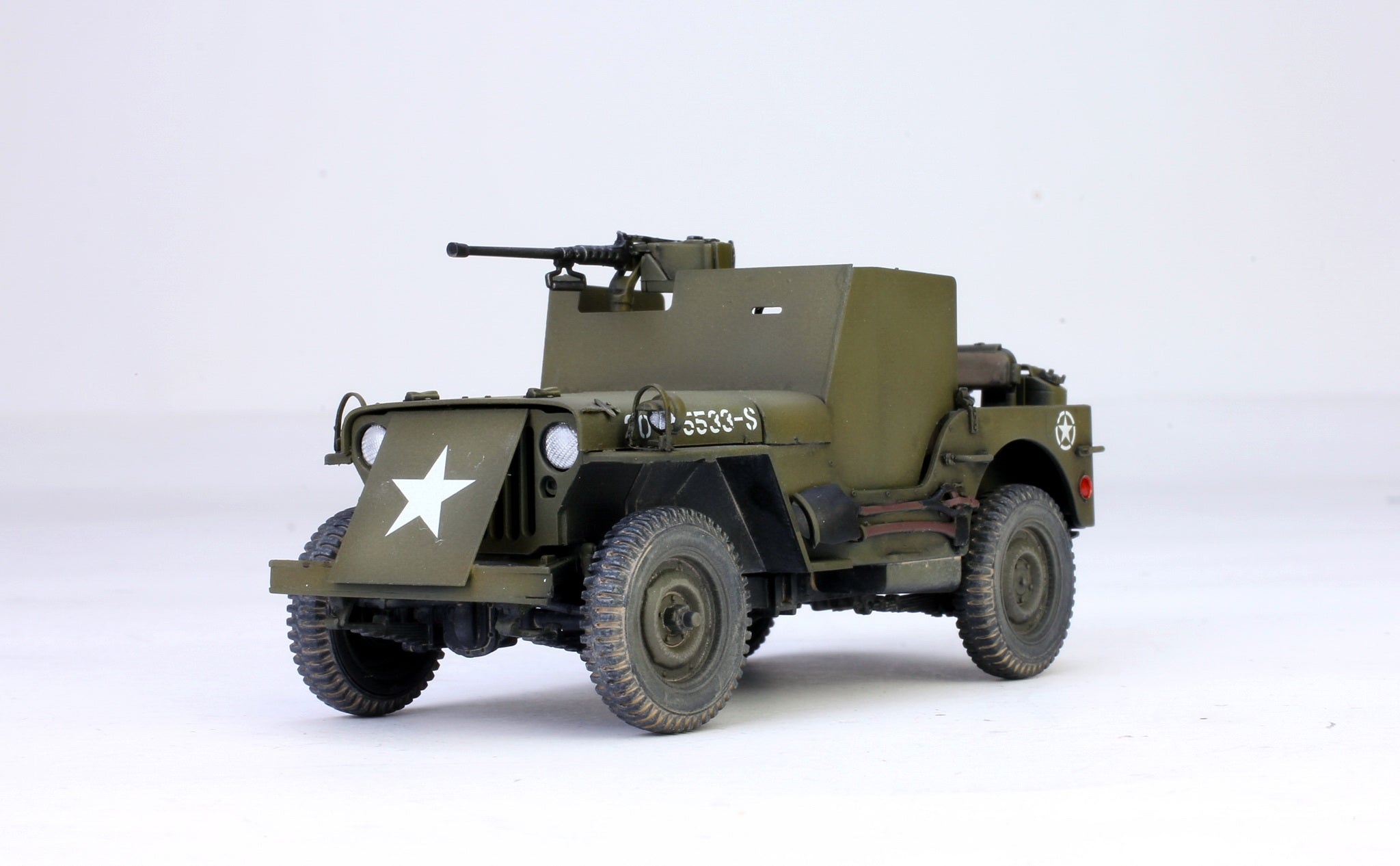 1/4 Ton 4x4 Armored Jeep w/.50cal Machine Gun 1/35 Scaled Ratio, World ...