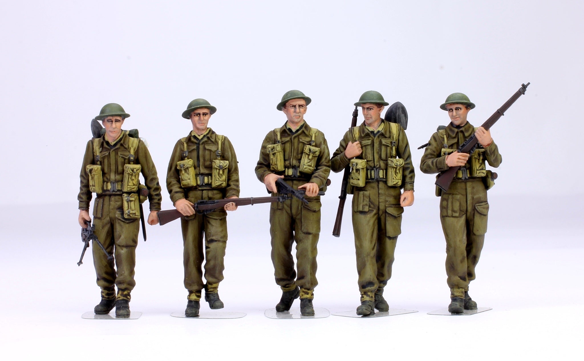 Set ProPainted Figures British Infantry (05 soldiers) on Patrol, WW2 ...
