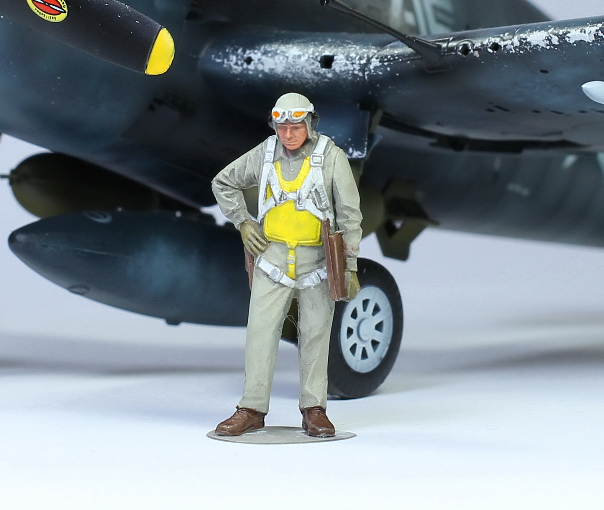 WWII US Navy Pilot (No.1), 1/48 Scaled Ratio, World War II – ProBuiltModel