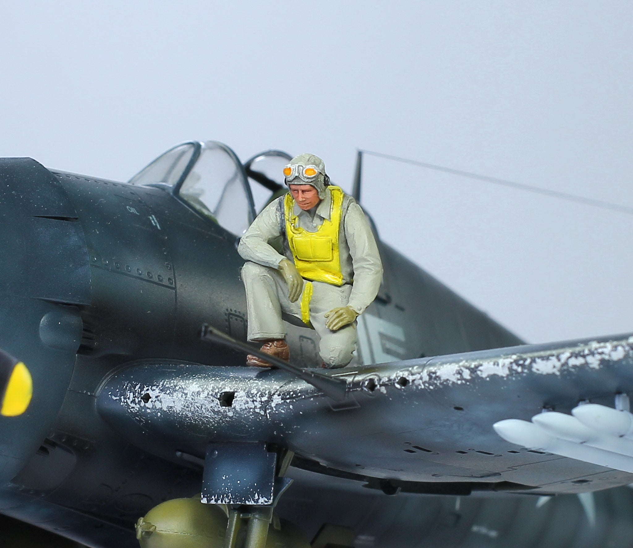 WWII US Navy Pilot (No.3), 1/48 Scaled Ratio, World War II – ProBuiltModel