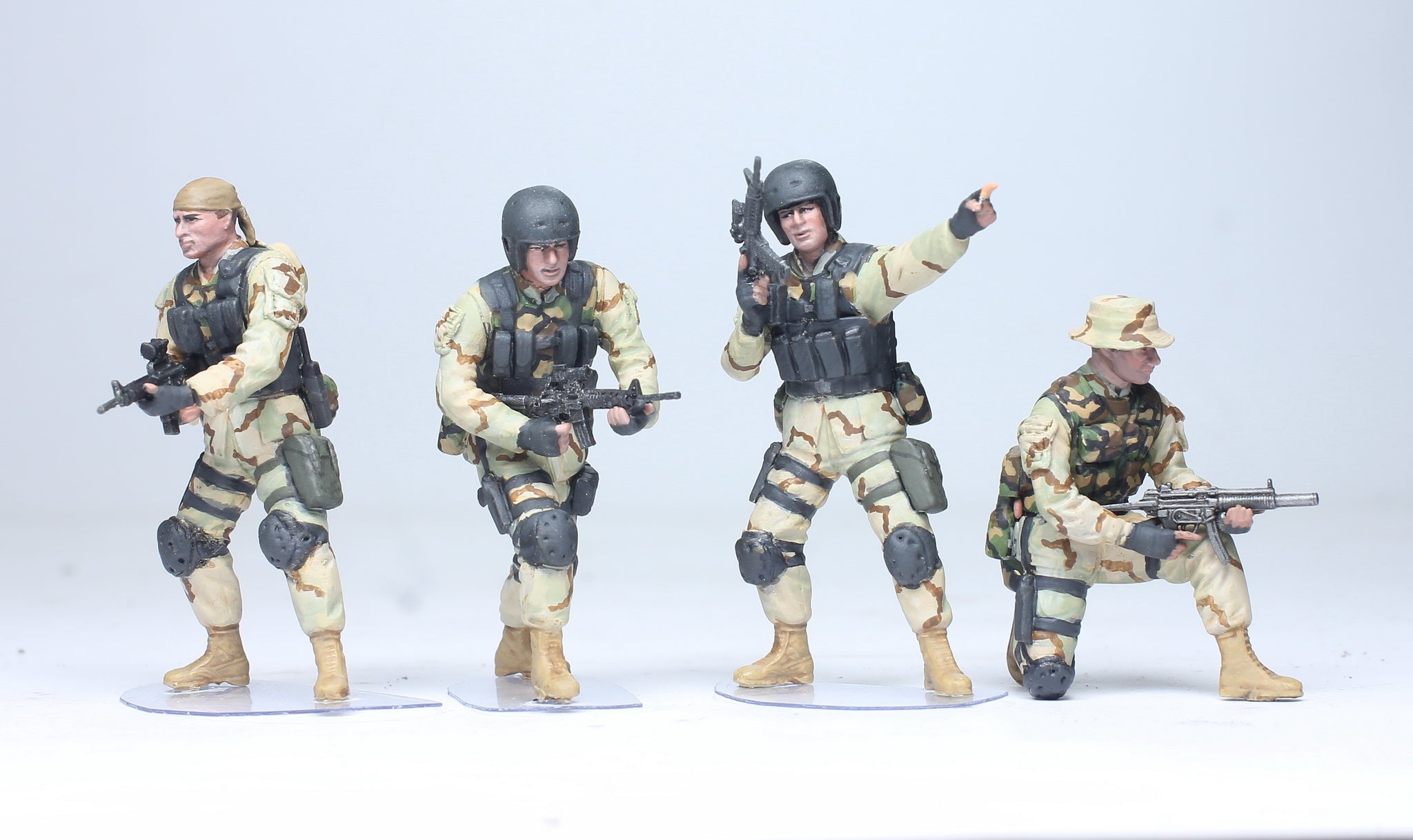 Pro-Painted US Delta Force Team (04 figures) Somalia 1993, 1/35, Moder ...