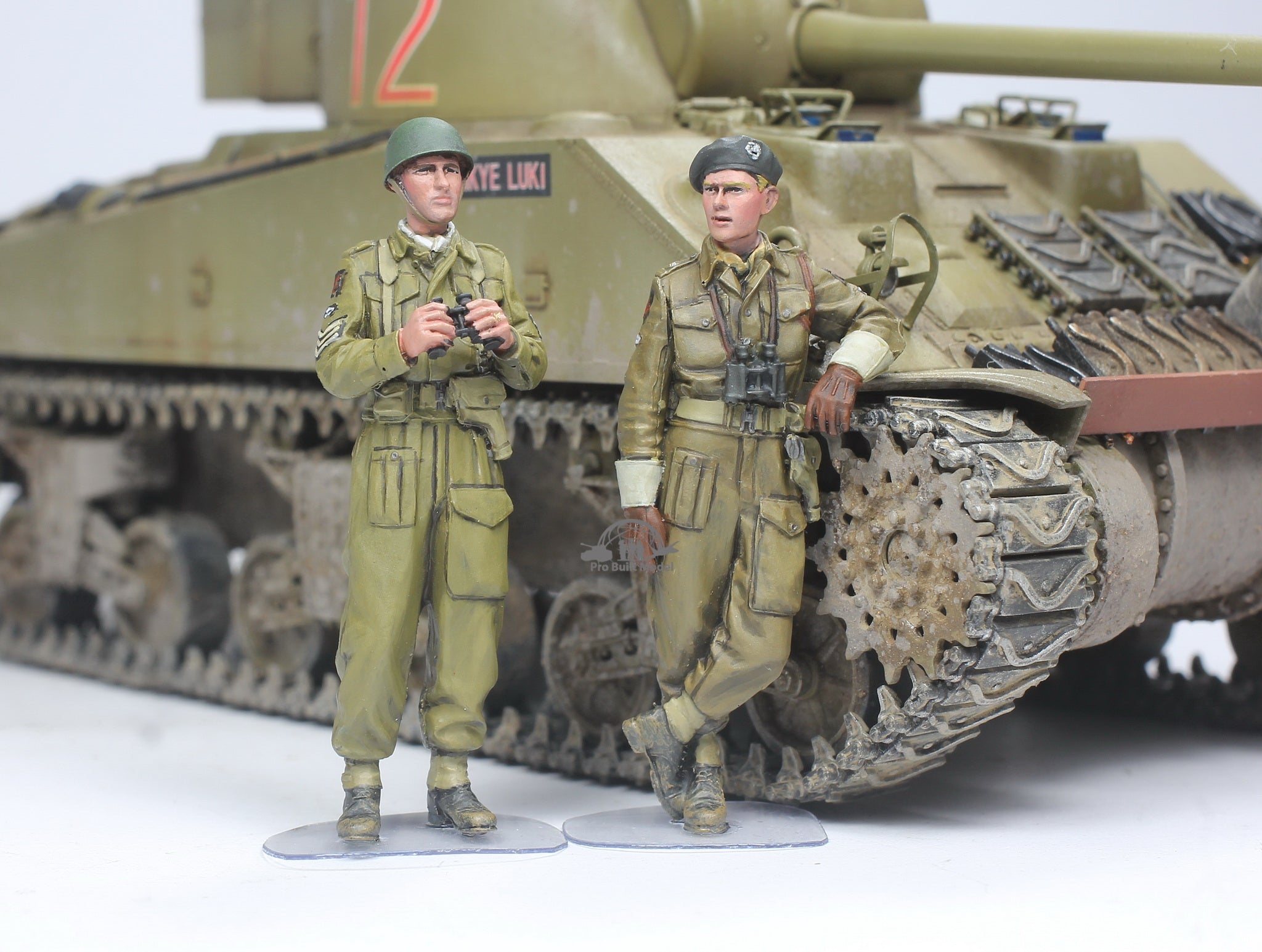 British Tank Commanders (02 figures) WW2, 1/35 Scaled Ratio, World War ...
