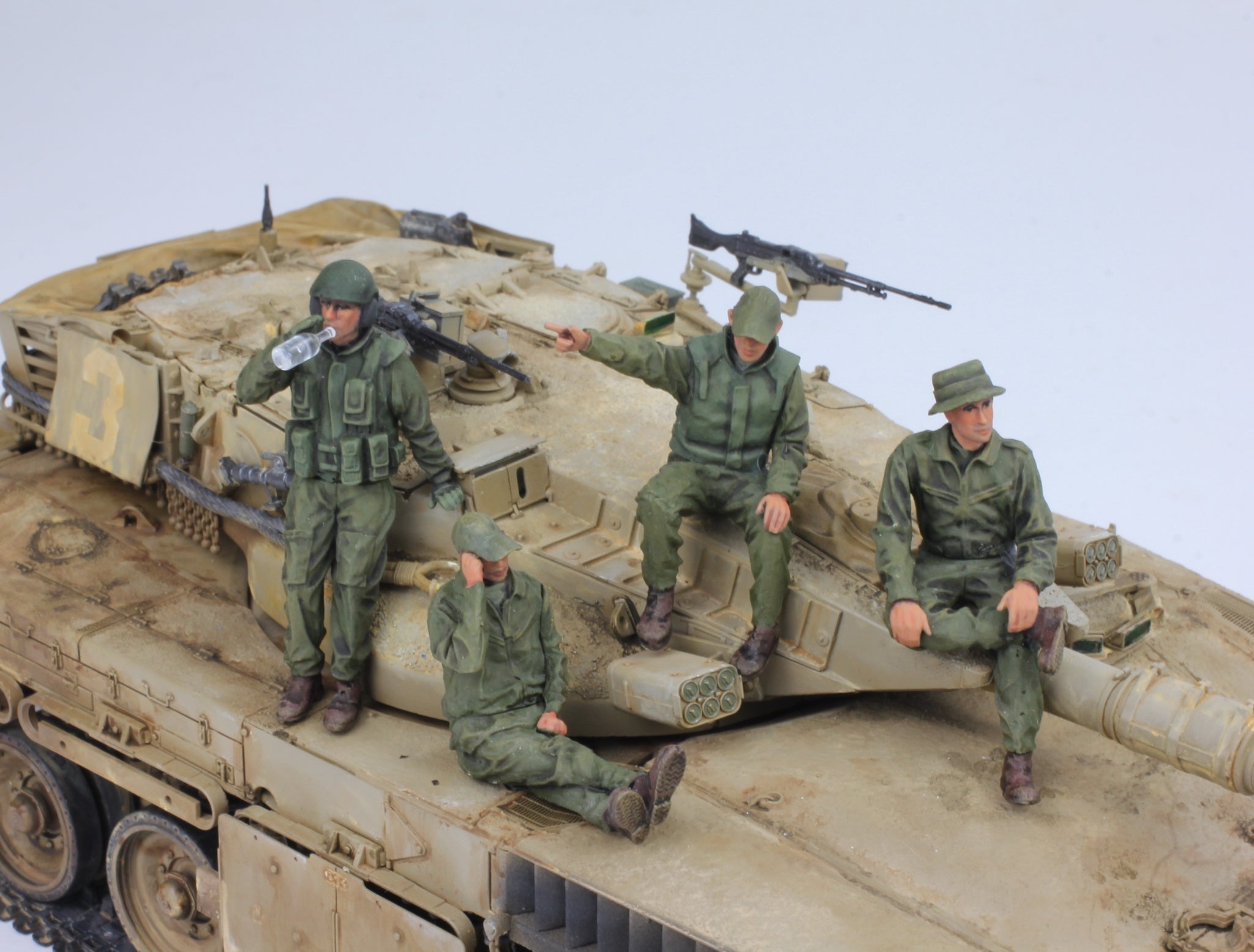 ProPainted Israeli IDF Tank Crews (04 figures), 1/35 Scaled Ratio, Mod ...