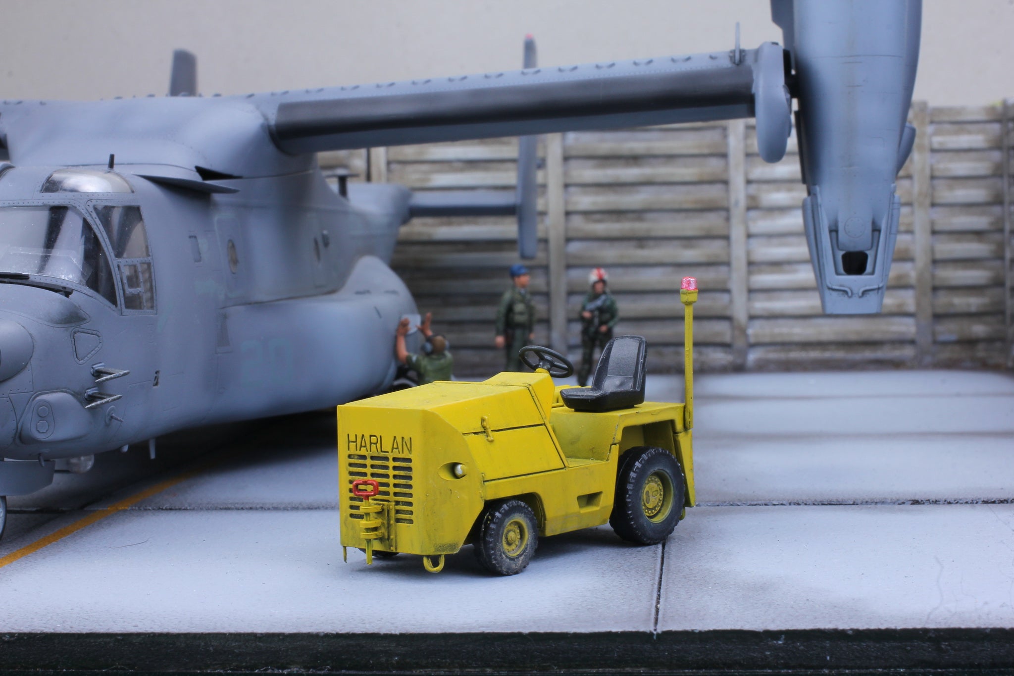 Aircraft Tug in airbase 1:48 Pro Built Model – ProBuiltModel
