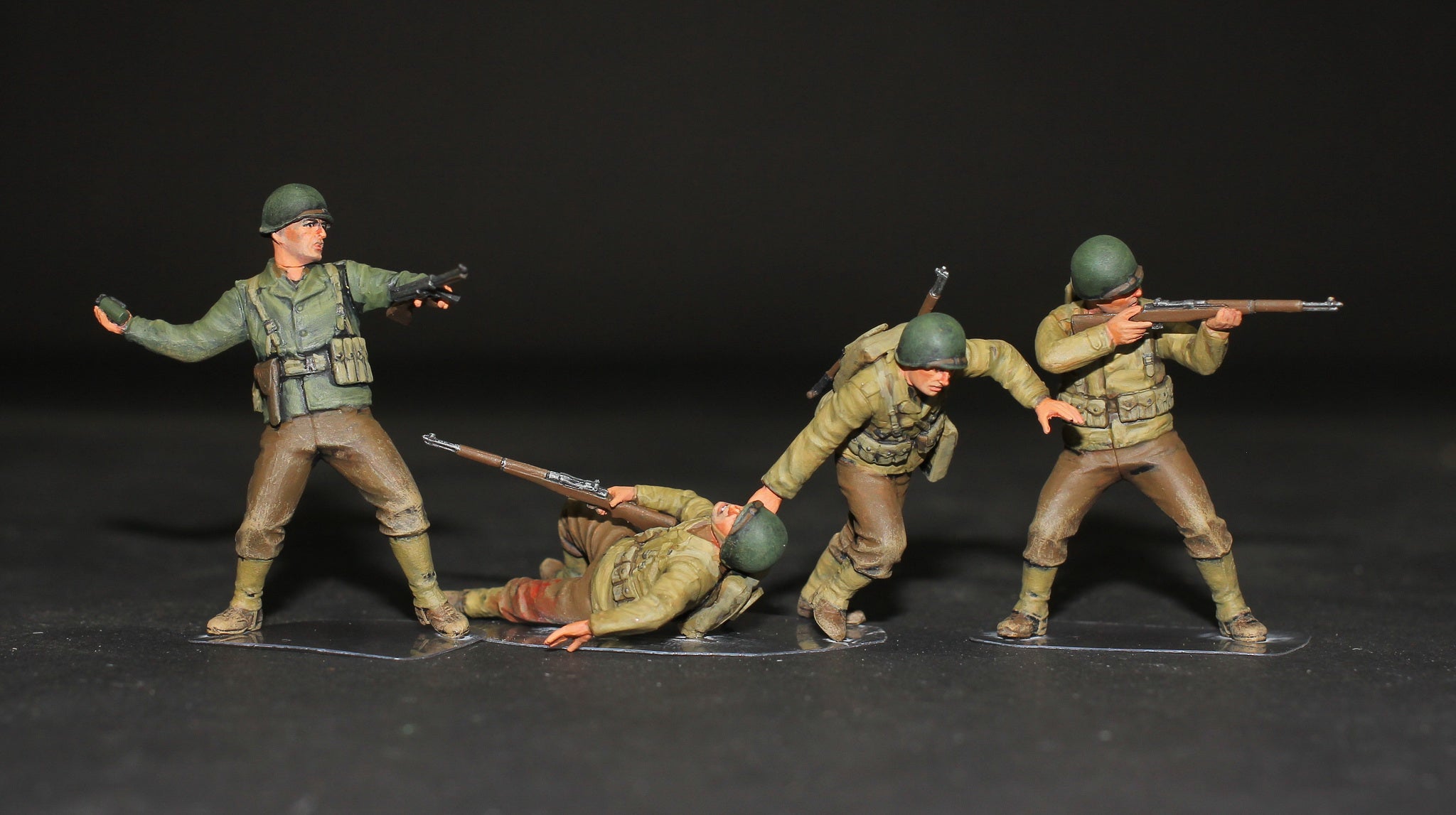 US Infantry in Normandy 1944 (04 figures), 1/35 Scaled Ratio, World Wa ...