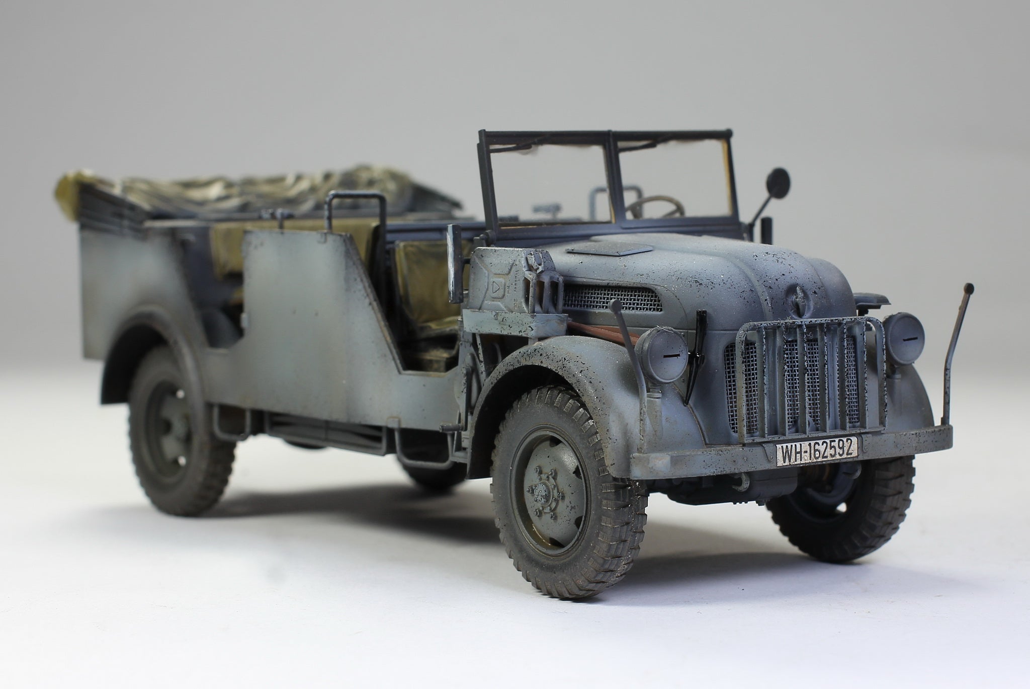 German s.gl.Pkw Steyr Type 1500A/01 WW2 (Tamiya 35225), Built & Painte ...